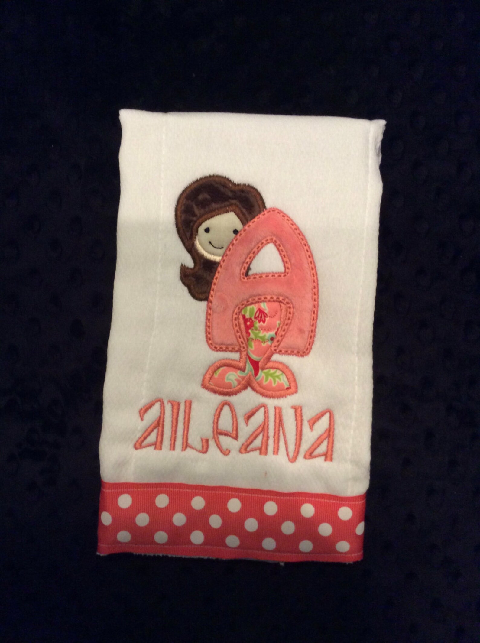 Coral Initial Mermaid Burp Cloth/mermaid/mermaid Burp/mermaid - Etsy