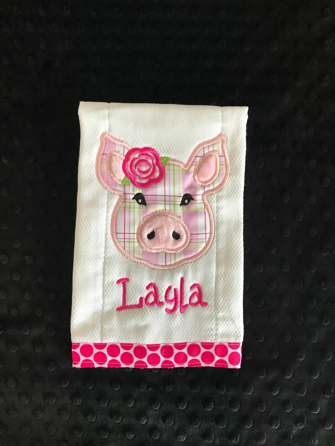 Pig Burp Cloth/pig Burp/pig/farm/farmer Burp/girls Pig Burp/burp Cloth ...