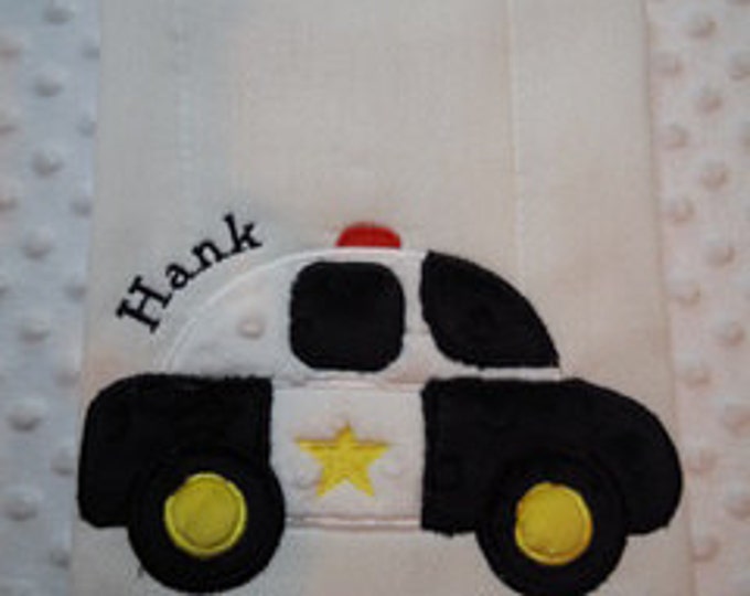 Police Car Burp Cloth/police Burp/police Burp Cloth/sheriff Burp ...