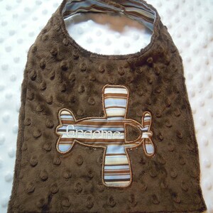 AIRPLANE Bib/airplane Baby Bib/airplane/argyle Bib/red Minky Bib/boys ...