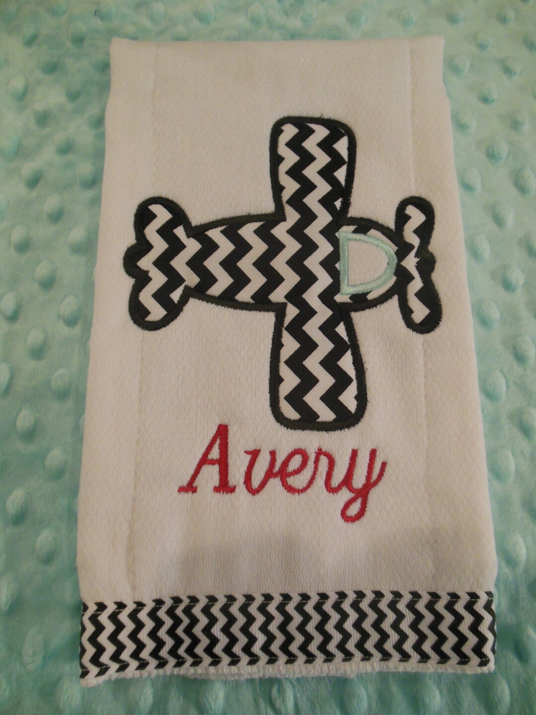 Chevron Airplane Burp Cloth/airplane/airplane Burp/airplane Burp Cloth ...