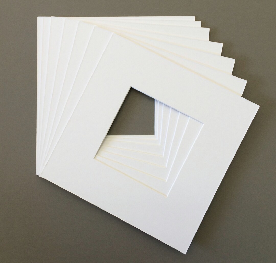 Package of 10 10x10 White Mats With White Core Bevel Cut for - Etsy