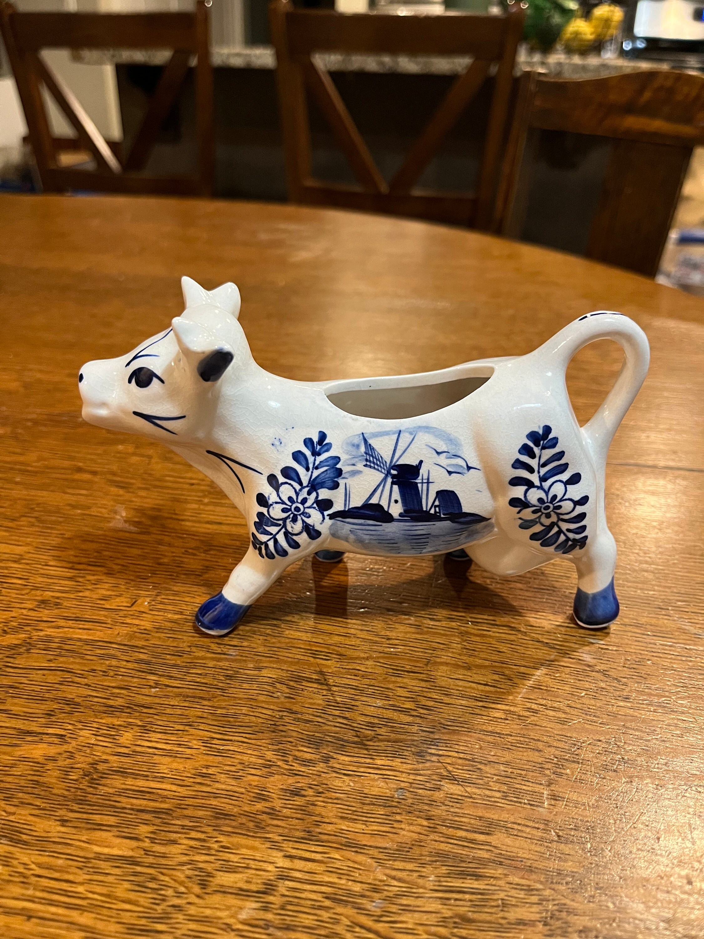Vintage Delft Blue and White Cow Creamer Hand Painted - Etsy