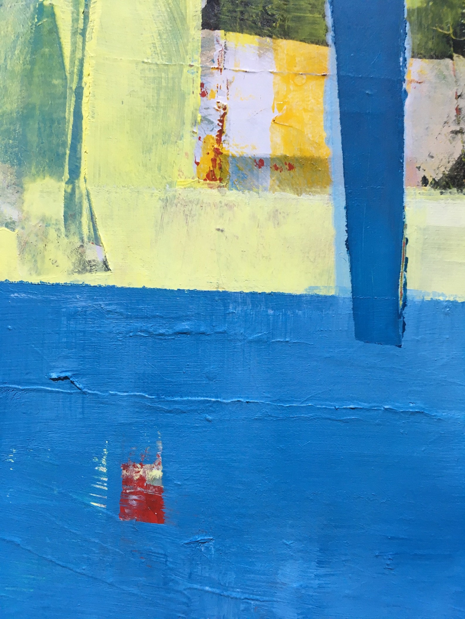 B Mishra, Boardwalk, Original Abstract Acrylic Painting, Contemporary ...