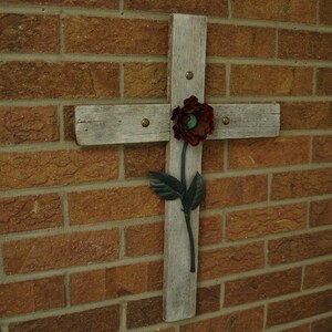 Shabby Chic Cross, Recycled Cross, Rose Cross, Mixed Media Cross ...