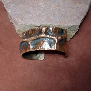 Copper Cuff Rustic Bracelet Unisex Cuff Textured Cuff - Etsy