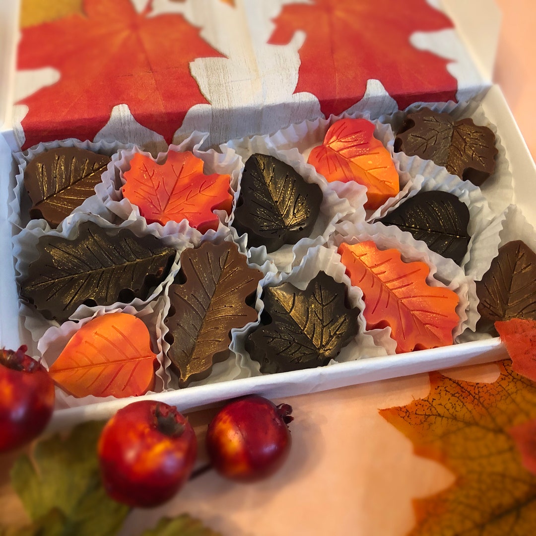 Fall Leaves Chocolates - Leaf Shaped Chocolates - Thanksgiving Hostess ...