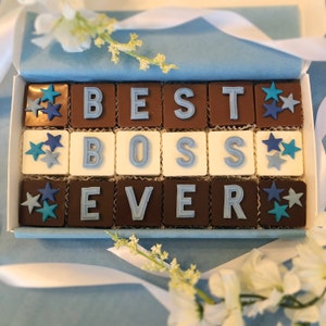 Boss's Day "best Boss Ever" Solid Chocolates With Stars Gift Box - Etsy