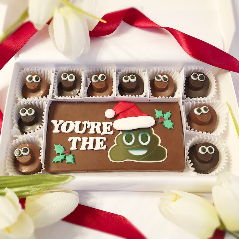 Christmas Poop Emoji Chocolates Xmas Hostess Gift - Etsy