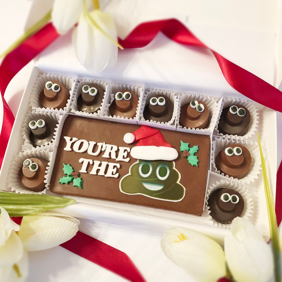 Christmas Poop Emoji Chocolates Xmas Hostess Gift - Etsy