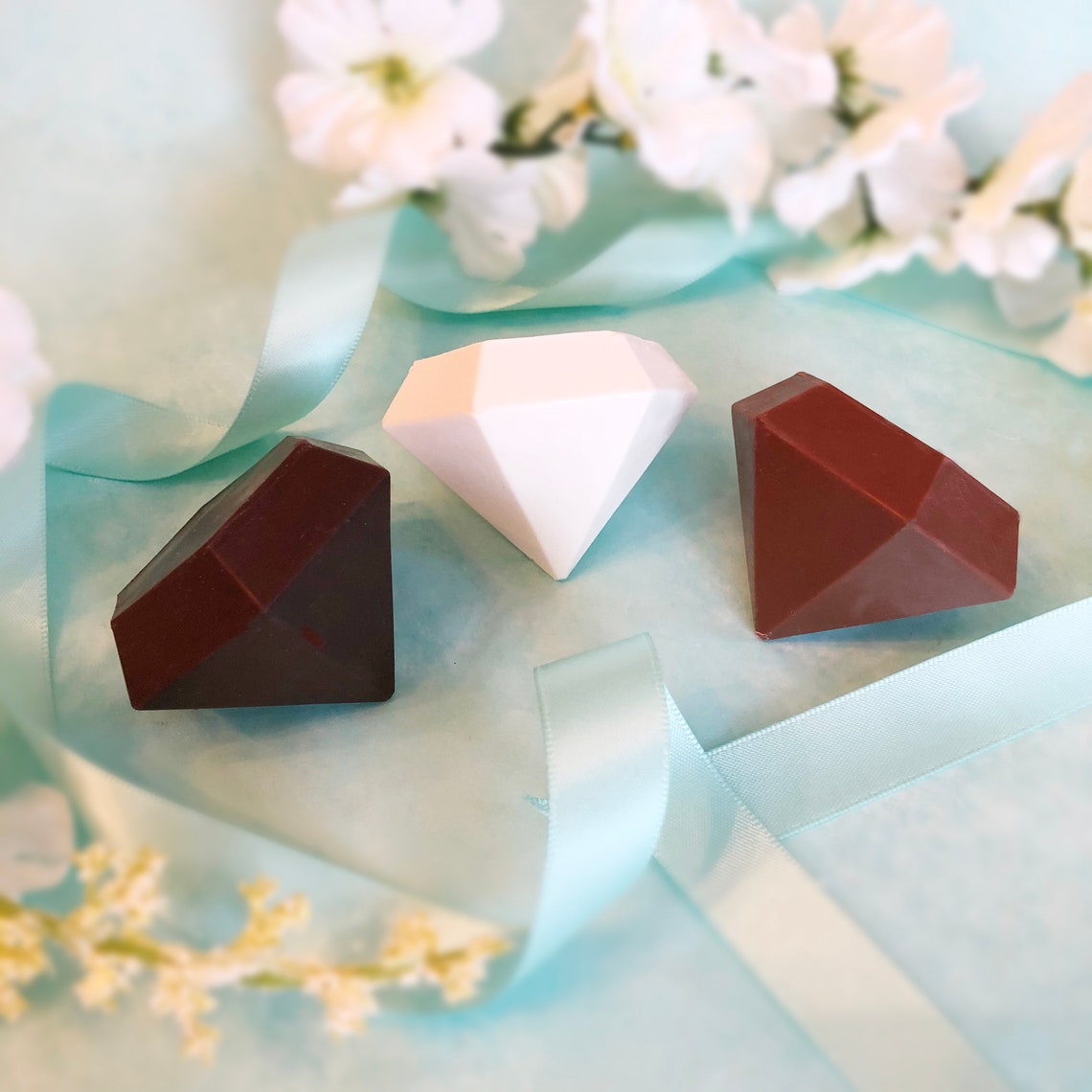 Gemstone Ring & Diamond Shaped Chocolates Chocolate Diamonds - Etsy