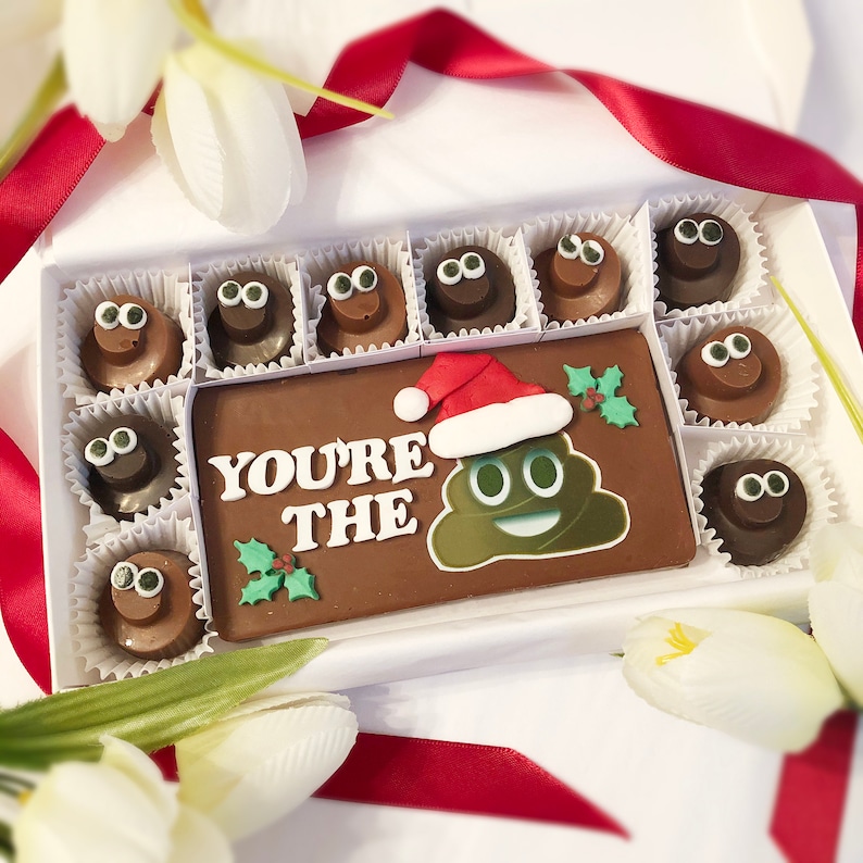 Christmas Poop Emoji Chocolates Xmas Hostess Gift - Etsy