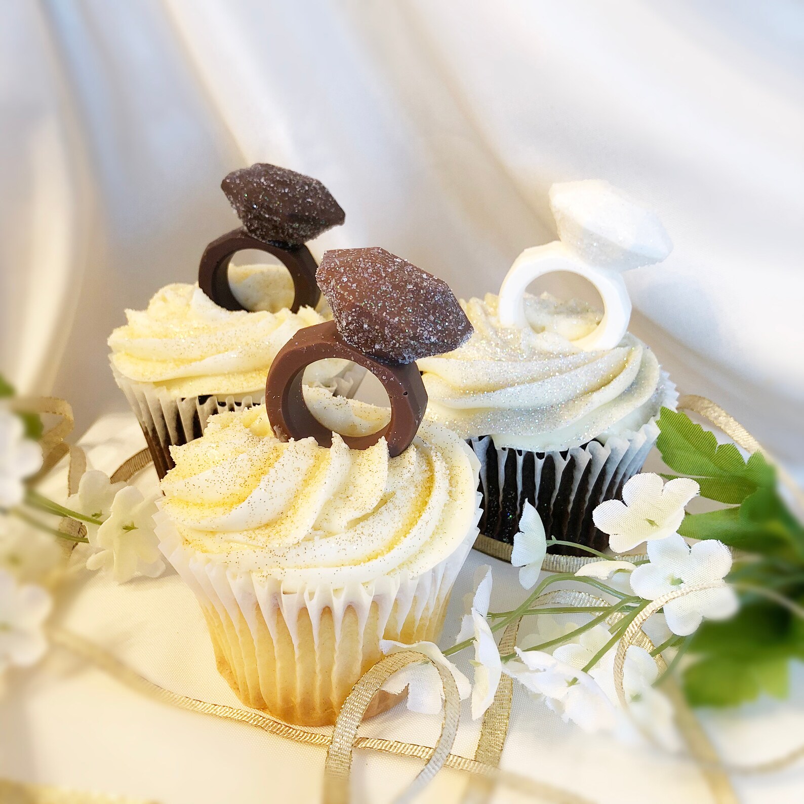 Chocolate Ring Cupcake Toppers Ring Shaped Chocolates - Etsy