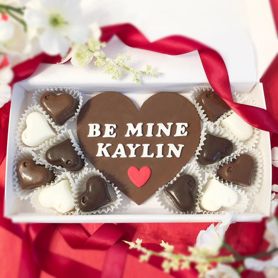 Personalized Heart Chocolate Box – Valentine's Day Gift Box - Etsy