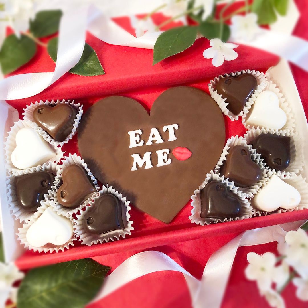 Eat Me Heart Chocolate - Sexy Valentine Heart Chocolate - Custom ...