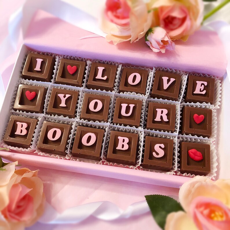 I Love Your Boobs Chocolates I Love Your Tits Valentine Etsy
