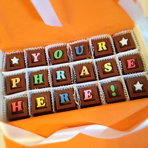 Personalized Words in Chocolate Custom Chocolate Words Personalized Box ...
