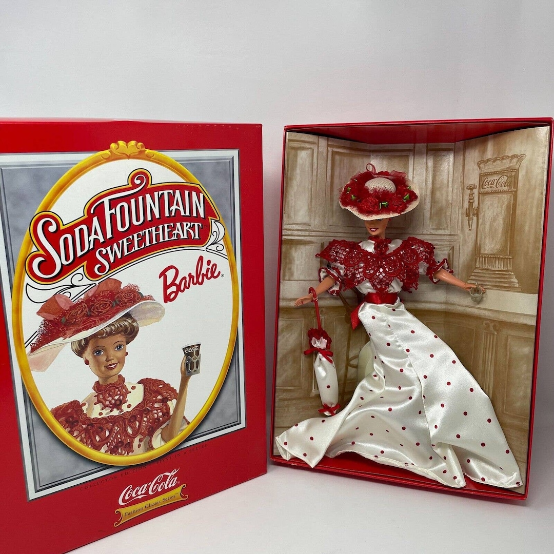 Soda Fountain Sweetheart Barbie Collector Edition Coca-cola - Etsy