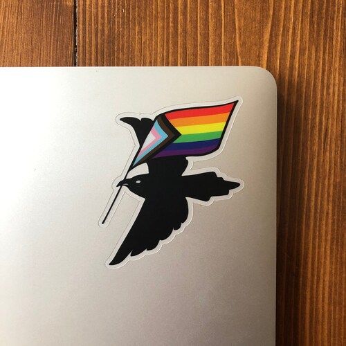 LGBTQ Pride Raven Die Cut Decal Clear Vinyl Sticker Bird - Etsy
