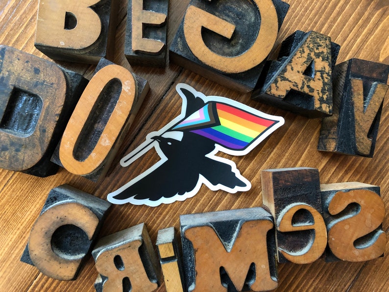 LGBTQ Pride Raven Die Cut Decal Clear Vinyl Sticker Bird - Etsy