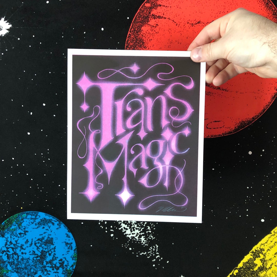 Trans Magic Risograph Art Print - Etsy