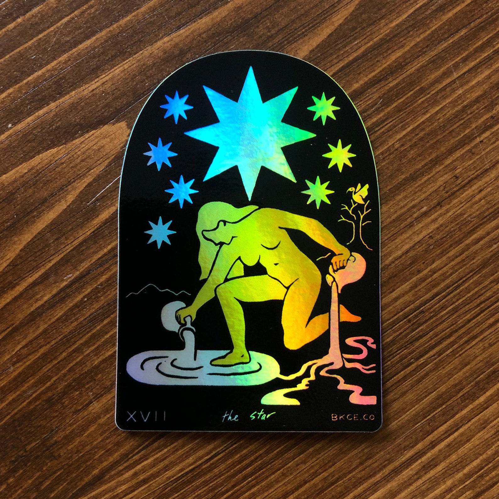 The Star Tarot Card Holographic Diecut Sticker | Etsy
