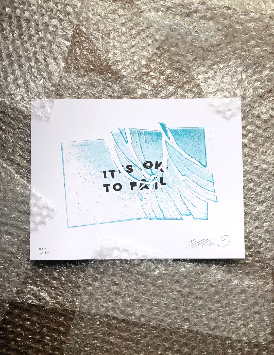 It's Ok to Fail - Risograph Illustration Art Print - Etsy