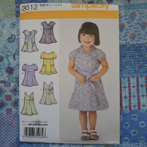 2000s Sewing Pattern Simplicity 3512 Baby or Toddlers Dress Size 6 ...