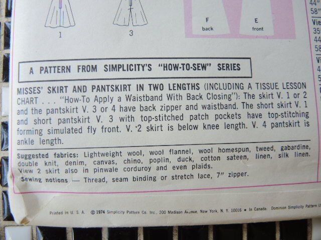 Vintage 1970s Simplicity Sewing Pattern 7097 Misses Unlined | Etsy