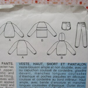 Vintage 1980s Butterick Sewing Pattern 6893 Mens Active Wear Jacket Top ...