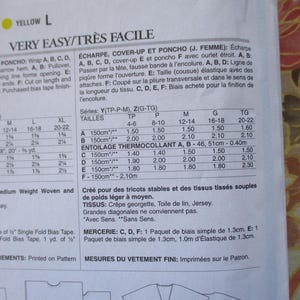 2010s Sewing Pattern Butterick 5790 Misses Wrap Coverup and Poncho ...