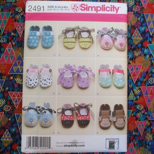 2000s Simplicity Sewing Pattern 2491 UNCUT Baby Shoes Sizes XS-L - Etsy