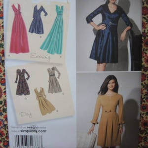 2000s Simplicity Sewing Pattern 2338 Misses Dress in Two Lengths With ...