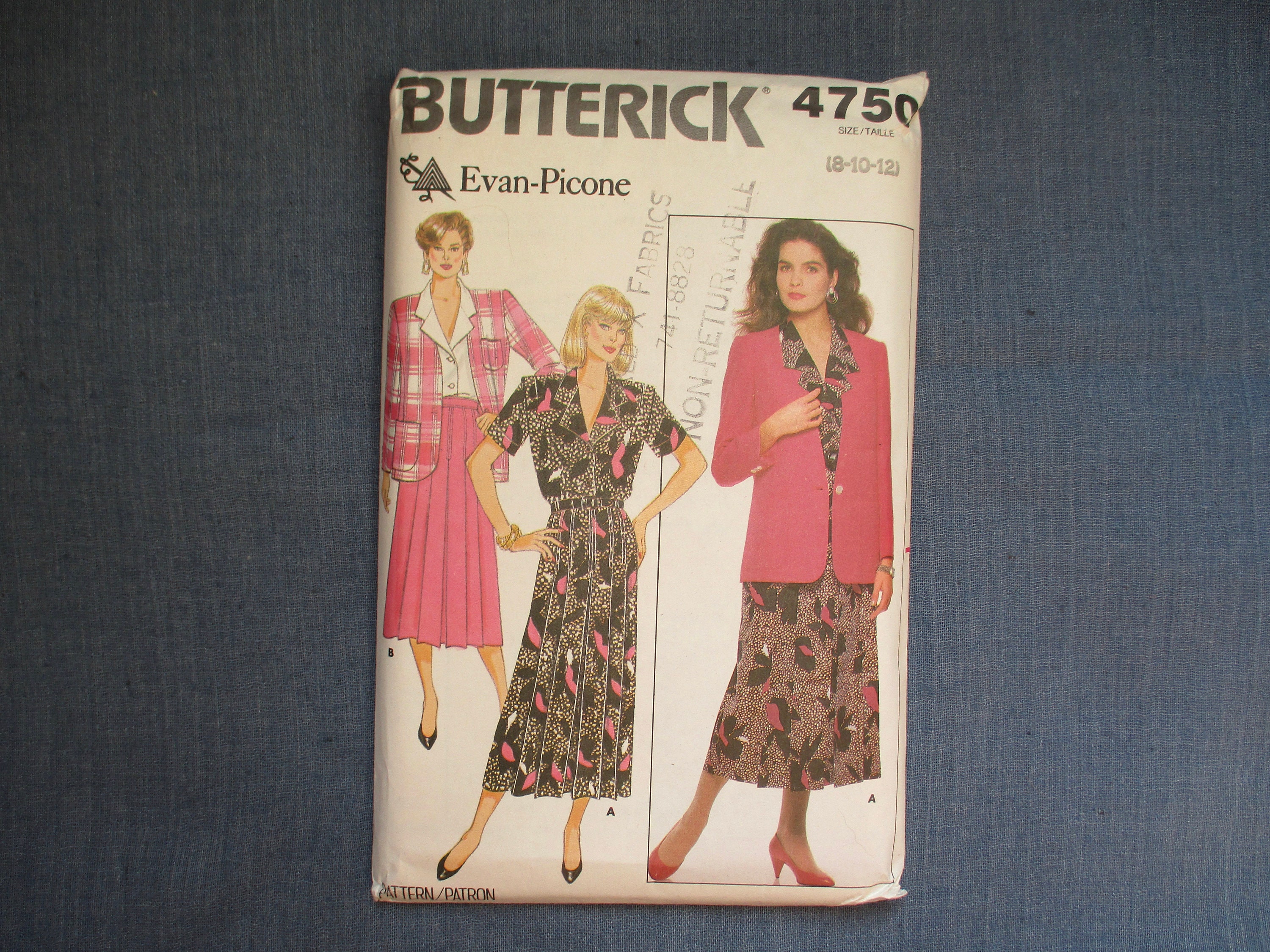 Vintage 1980s Butterick sewing pattern Evan Picone 4750 misses | Etsy