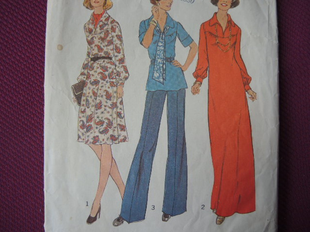 Vintage 1970s Simplicity Sewing Pattern 7181 Misses Dress in Two ...