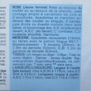 Vintage 1980s Vogue Basic Design Sewing Pattern 1846 Misses Dress Size ...