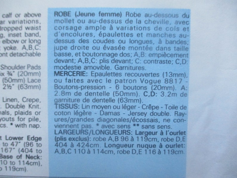 Vintage 1980s Vogue Basic Design Sewing Pattern 1846 Misses - Etsy