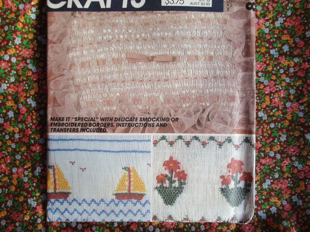 Vintage 1980s Mccalls Smocking Pattern 8579 Transfers for Smocking or ...