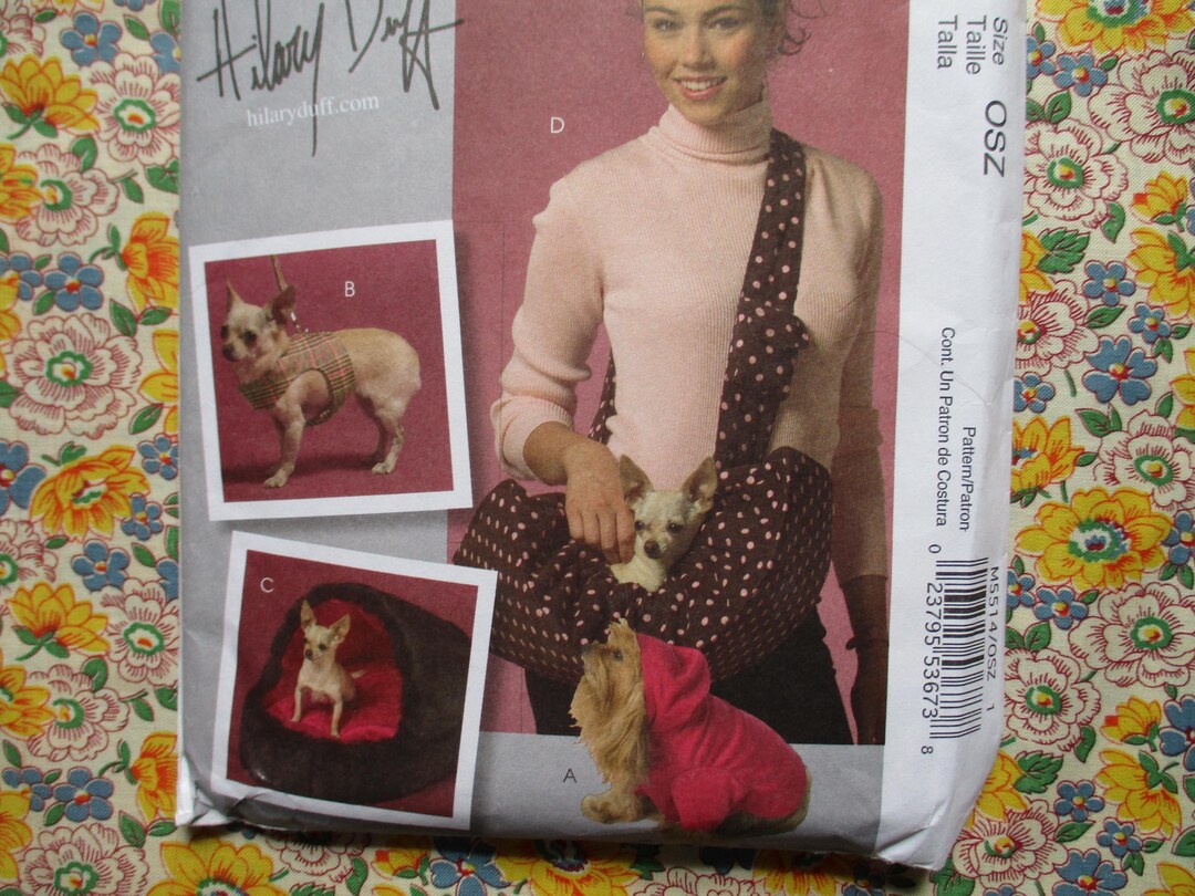 2000s Mccalls Sewing Pattern 5514 Pet Top Vest Harness Leash Bed and ...
