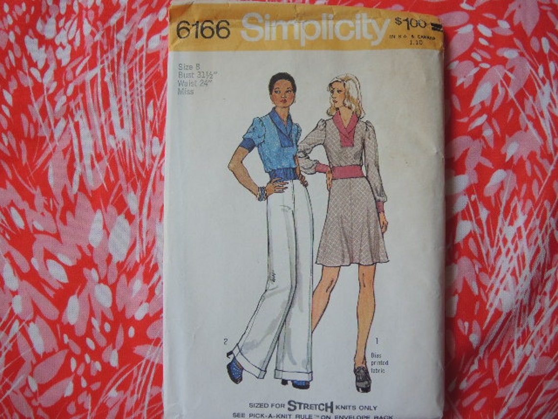 Vintage 1970s Simplicity Sewing Pattern 6166 Misses Pullover - Etsy