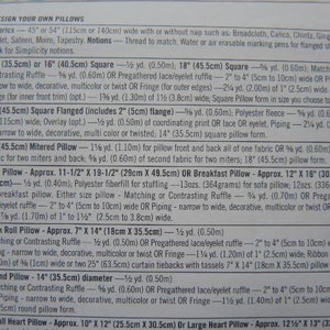 Vintage 1990s Simplicity Sewing Pattern 9243 Design Your Own Pillows - Etsy