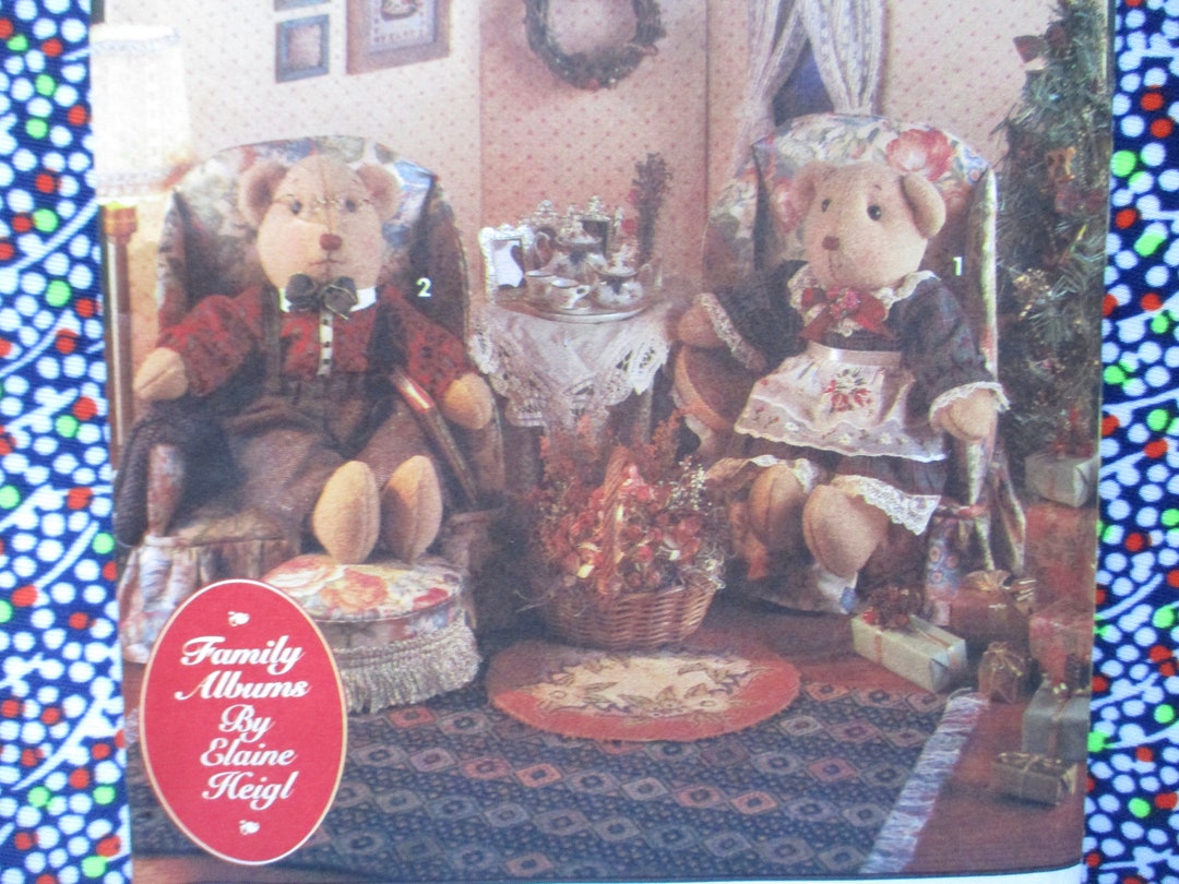 Vintage 1990s Simplicity Sewing Pattern 8154 Stuffed Bear and Clothes ...