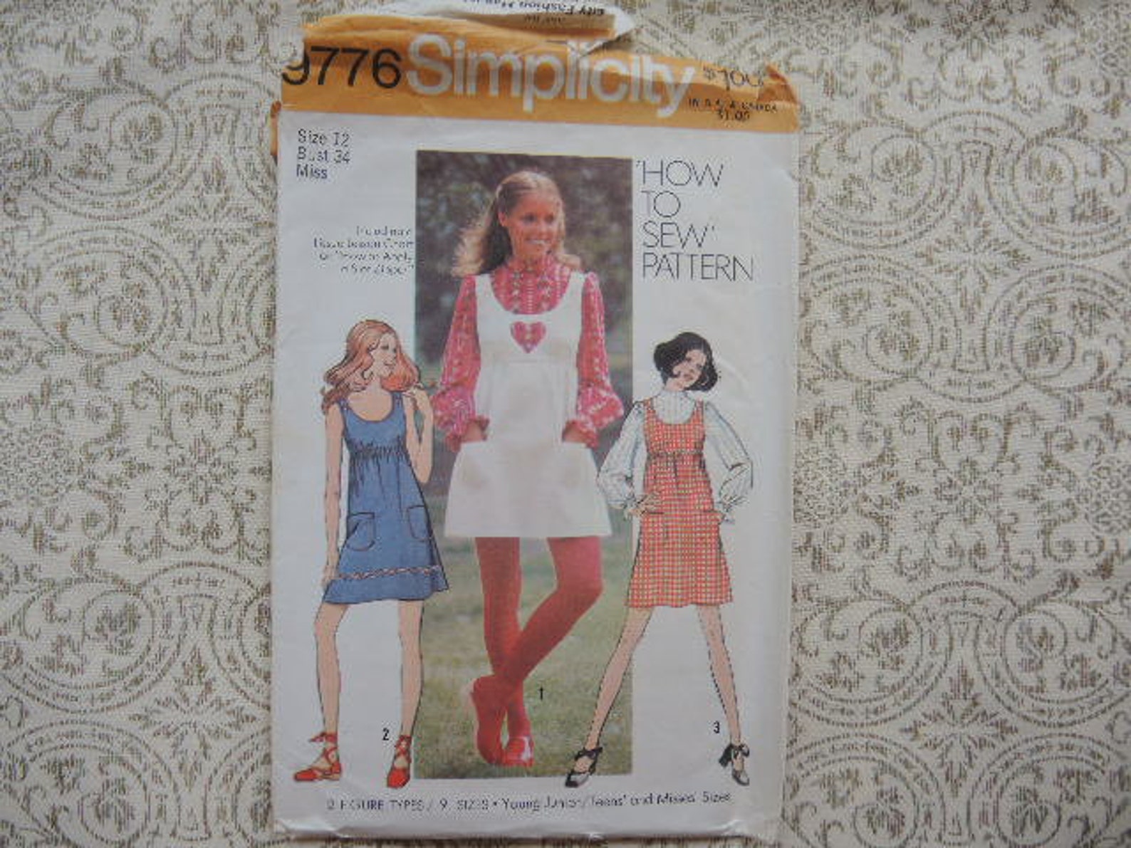 Vintage 1970s Simplicity Sewing Pattern 9776 Misses Mini | Etsy