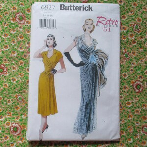 2000s Sewing Pattern Butterick 6927 Misses Retro 1950s Dress and Belt ...