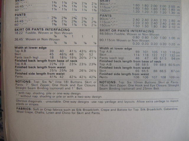 Vintage 1980s Butterick sewing pattern 3423 misses top skirt | Etsy