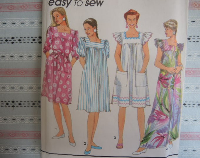 Vintage 1990s Simplicity Sewing Pattern 7830 Misses Dress in Two ...