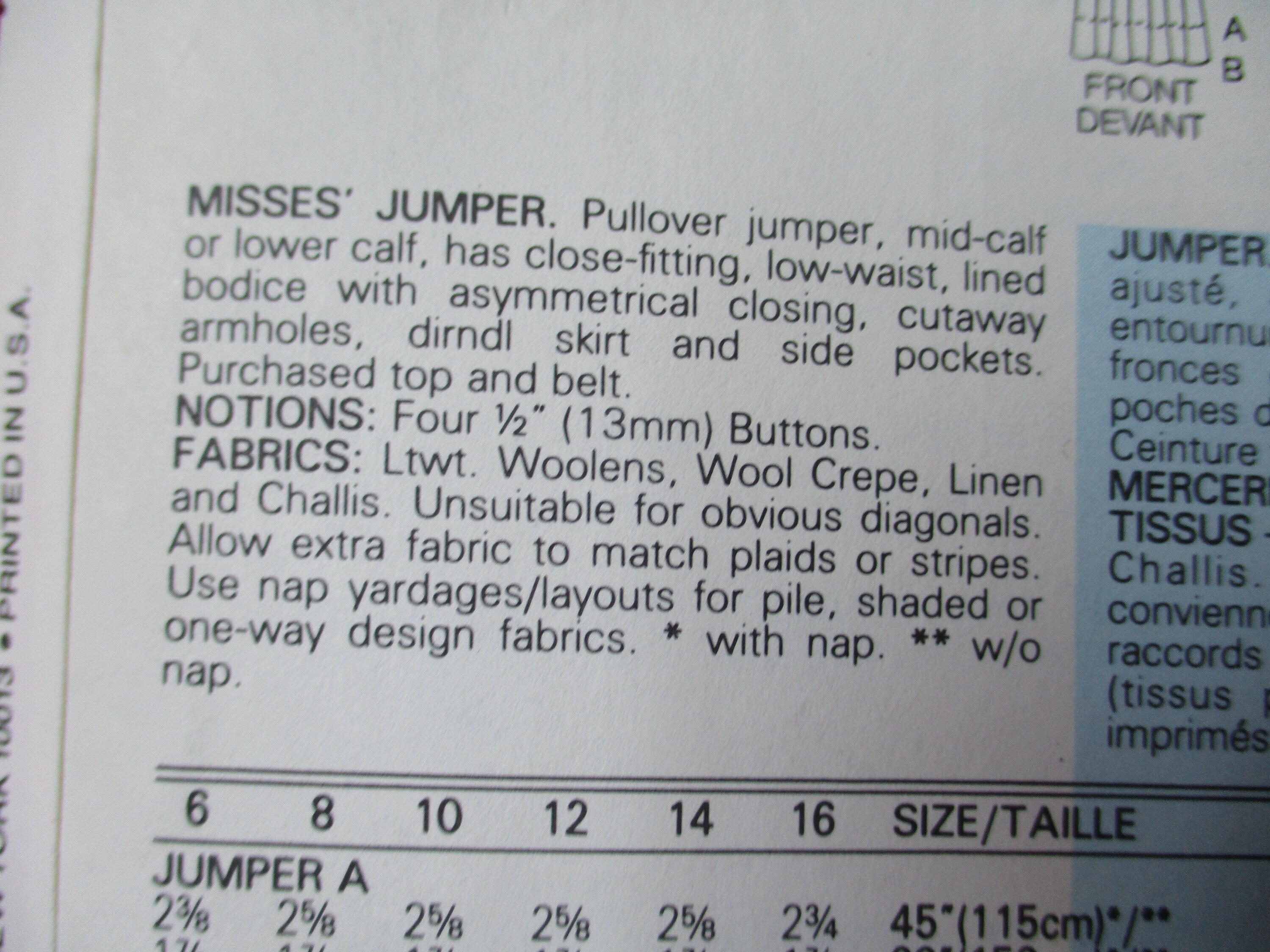 Vintage 1980s Butterick sewing pattern 6747 misses fast & easy | Etsy