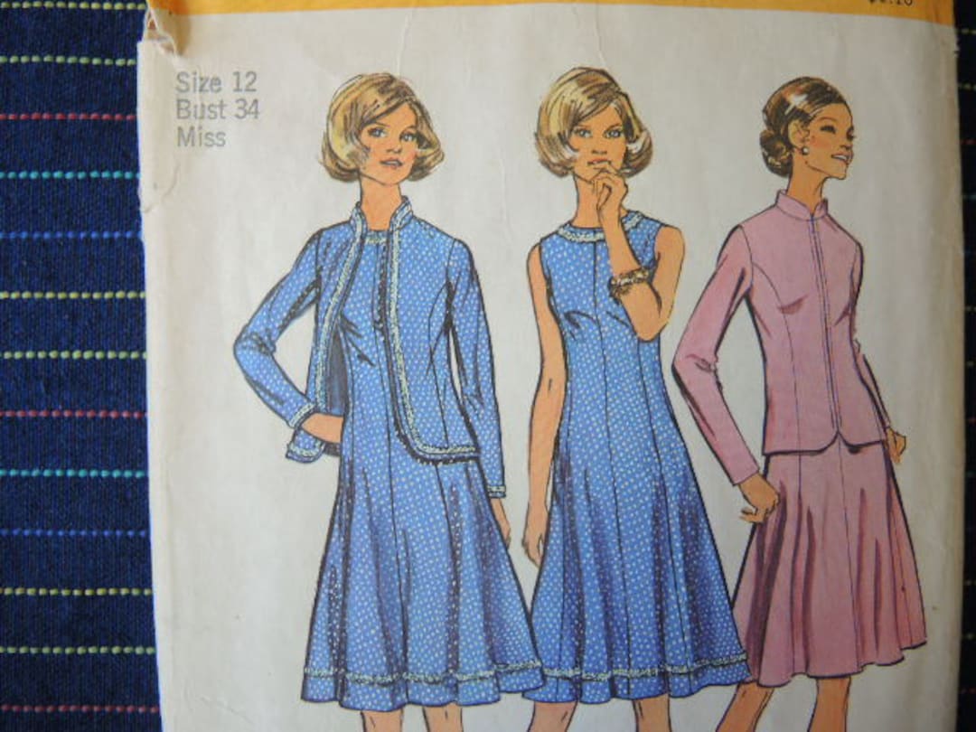Vintage 1970s Simplicity Sewing Pattern 5476 Misses Princess Seamed ...