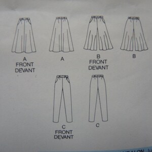 Vintage 1980s Butterick Sewing Pattern 3027 Fast & Easy Misses Skirt ...