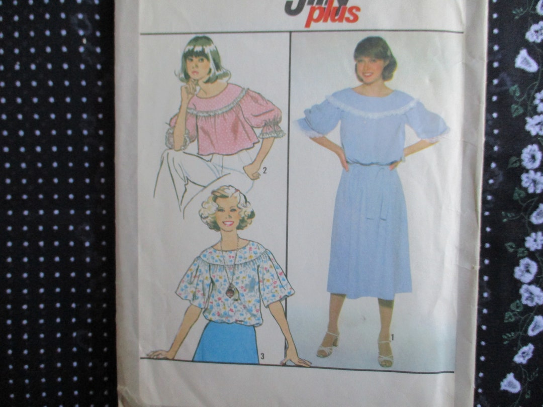 Vintage 1970s Simplicity Sewing Pattern 8469 Misses Jiffy Plus Pullover ...
